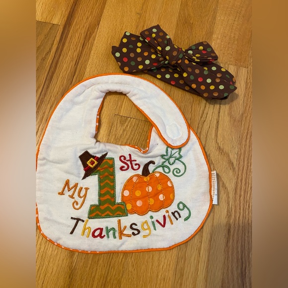 Cracker Barrel | Accessories | My St Thanksgiving Bib And Bow | Poshmark